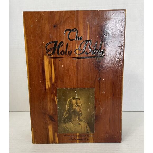 Unbranded | Other | Wooden Cedar Box Bible Storage Case No Bible Jesus ...